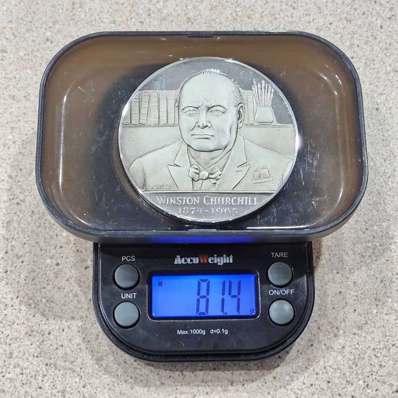1965 Death Of Winston Churchill Very Well Alone Silver Medallion ...