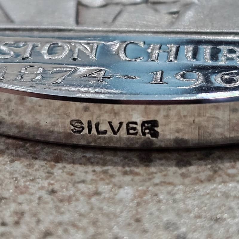 1965 Death Of Winston Churchill Very Well Alone Silver Medallion ...
