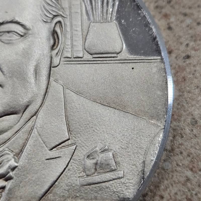 1965 Death Of Winston Churchill Very Well Alone Silver Medallion ...